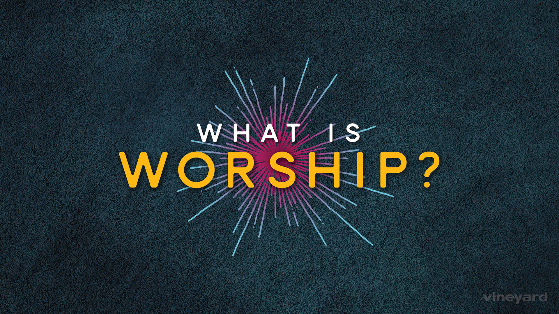 What Is Worship? – Individual Study | Vineyard Digital